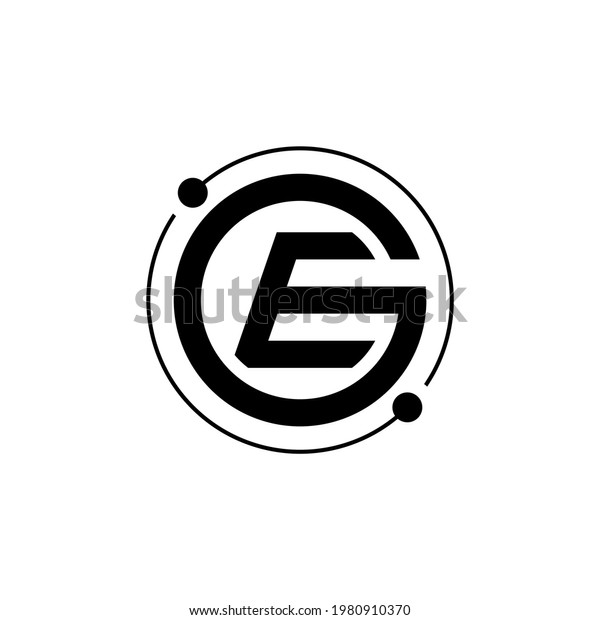 gráfico vectorial de ilustración del logotipo de la letra ge