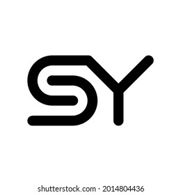 Illustration Vector Graphic Letter Sy Logo Stock Vector (Royalty Free ...
