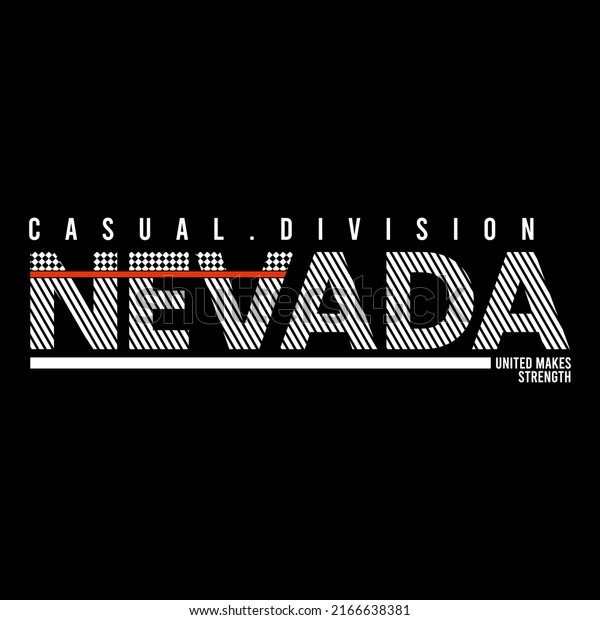 Illustration Vector Graphic Lettering Typography Nevada: เวกเตอร์สต็อก ...