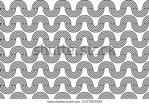 Illustration Vector Graphic Line Art Wave Stock Vector (Royalty Free ...