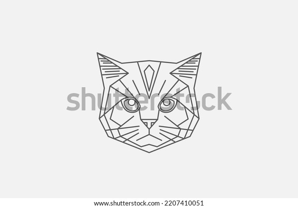 Illustration Vector Graphic Line Art Cat Stock Vector (Royalty Free ...