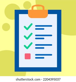 Illustration Vector Graphic List Checklist Icon Stock Vector (Royalty ...