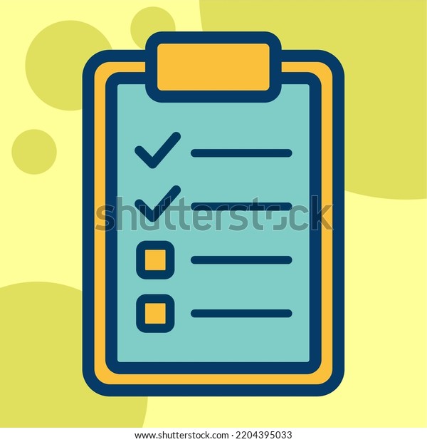 Illustration Vector Graphic List Checklist Icon Stock Vector (Royalty ...