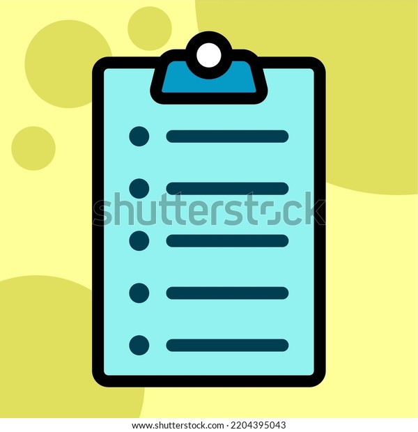 Illustration Vector Graphic List Checklist Icon Stock Vector (Royalty ...
