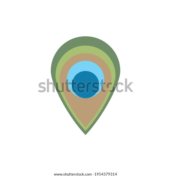 Illustration Vector Graphic Location Pin Logo Stock Vector (Royalty ...