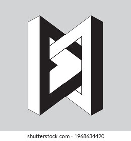 Illustration Vector Graphic Logo Letter Double Stock Vector (Royalty ...