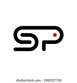 Illustration Vector Graphic Logo Letter Sp Stock Vector (Royalty Free ...