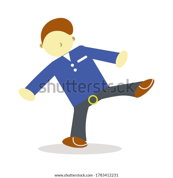 Illustration Vector Graphic Man Flying Kick Stock Vector (Royalty Free ...