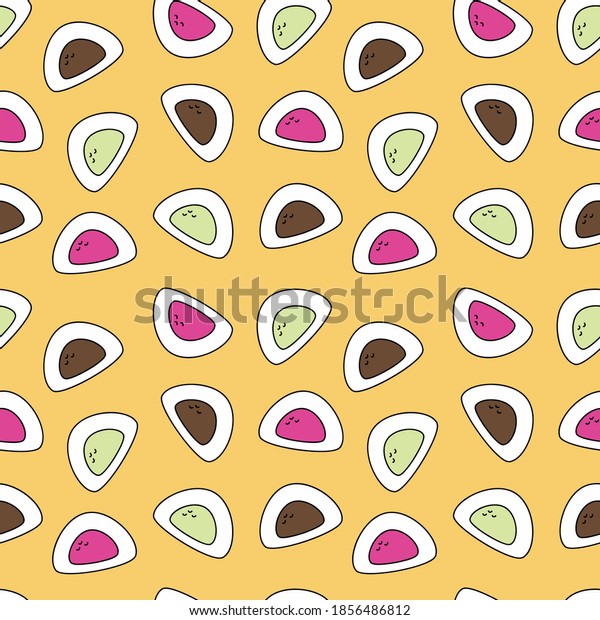 Illustration Vector Graphic Mochi Seamless Pattern Stock Vector ...