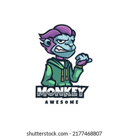 Illustration Vector Graphic Monkey Good Logo Stock Vector (Royalty Free ...