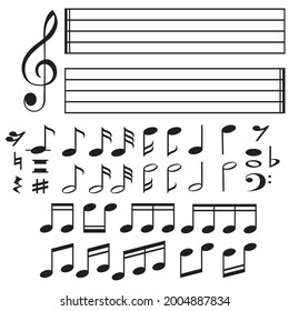 Illustration Vector Graphic Music Note Stock Vector (Royalty Free ...