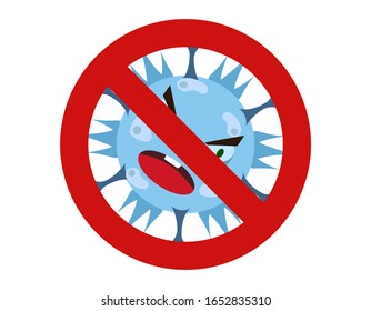 Illustration Vector Graphic No Bacteria Sign Stock Vector (Royalty Free ...