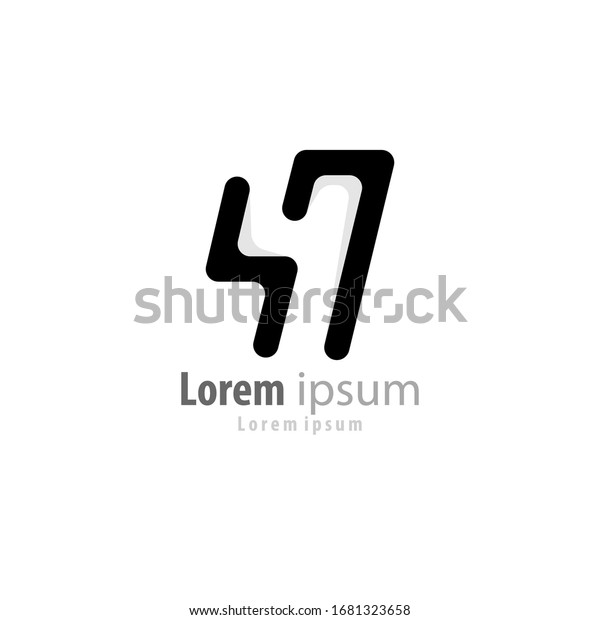 Illustration Vector Graphic Number 47 Logo Stock Vector (Royalty Free ...