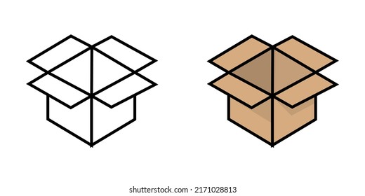 Illustration Vector Graphic Open Box Icon Stock Vector (Royalty Free ...