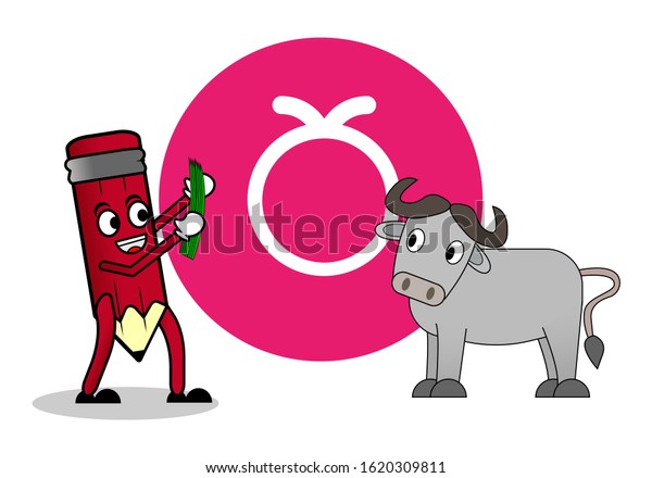 Illustration Vector Graphic Pencil Characters Taurus Stock Vector ...