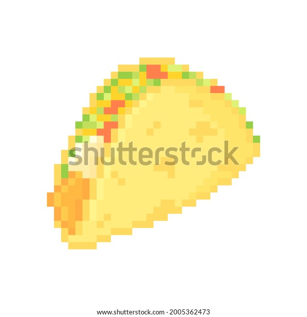Illustration Vector Graphic Pixelated Taco Stock Vector (Royalty Free ...
