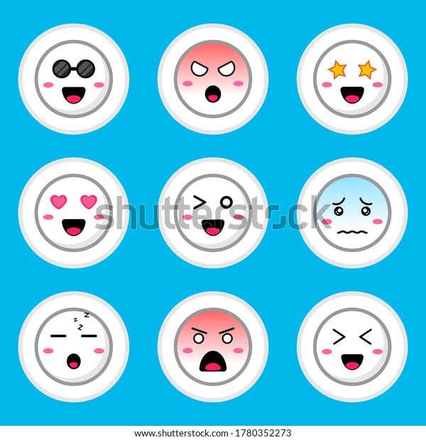 Illustration Vector Graphic Plate Emoticon Stock Vector (Royalty Free ...