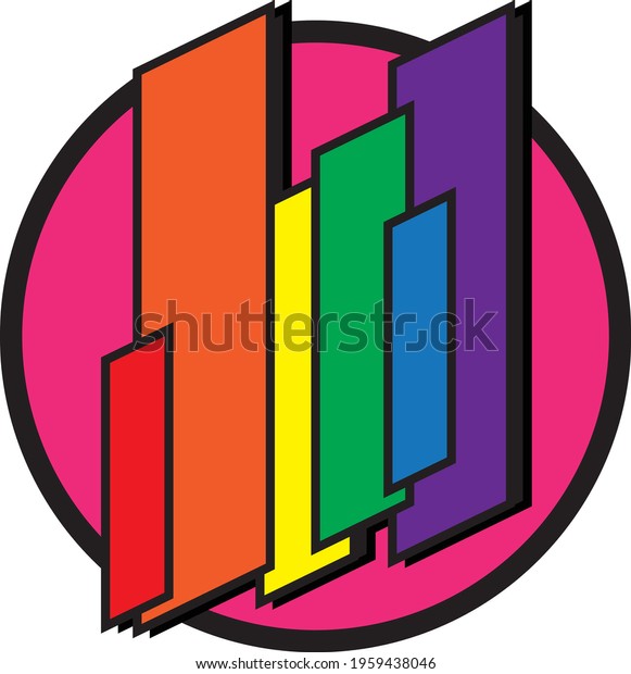 Illustration Vector Graphic Rainbow Color Logo Stock Vector (Royalty ...