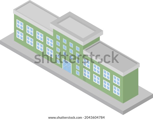 Illustration Vector Graphic School Building Office Stock Vector ...