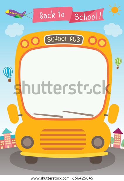 Illustration Vector Graphic School Bus Back Stock Vector (Royalty Free ...