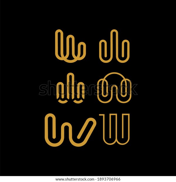 Illustration Vector Graphic Set Letter W Stock Vector (Royalty Free ...