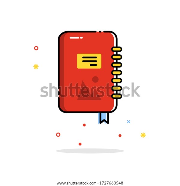 Illustration Vector Graphic Spiral Notebook Red Stock Vector (Royalty ...