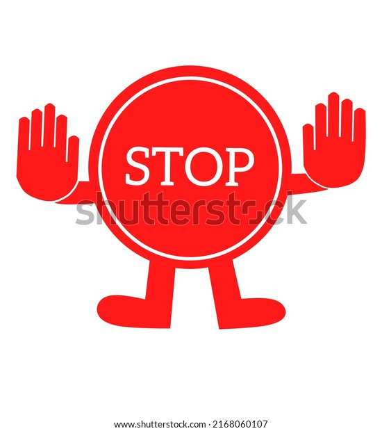 Illustration Vector Graphic Stop Sign Warning Stock Vector (Royalty ...