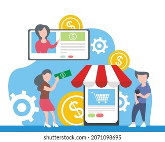 948 Two people using computers Stock Illustrations, Images & Vectors ...