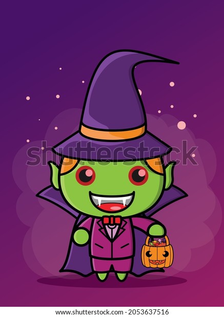 Illustration Vector Graphic Vampire Candy Bucket Stock Vector (Royalty ...