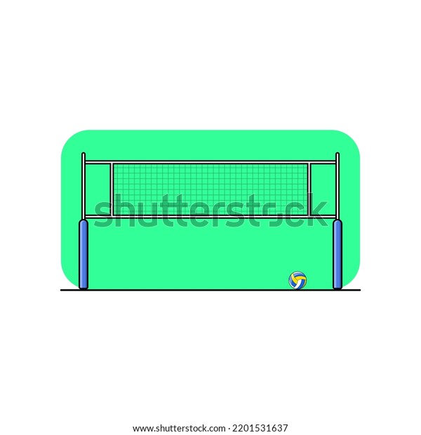 Illustration Vector Graphic Volleyball Net Equipment Stock Vector ...