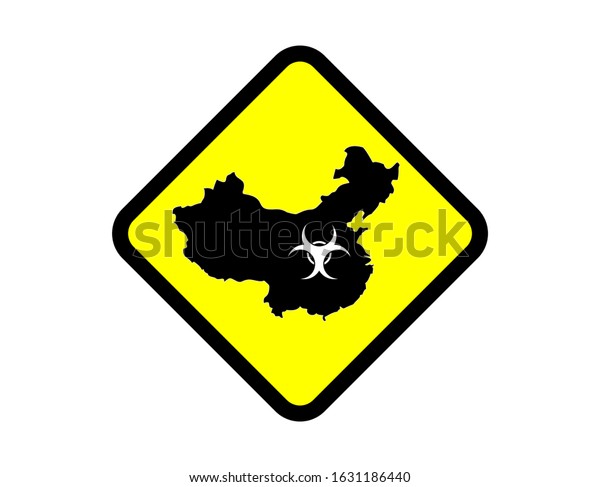 Illustration Vector Graphic Warning Sign Chinese Stock Vector (Royalty ...