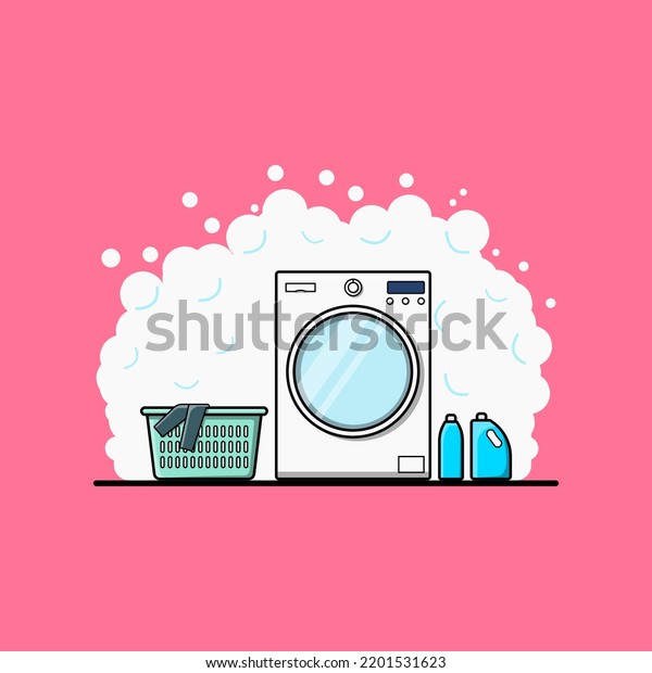 Illustration Vector Graphic Washing Equipment Washing Stock Vector ...