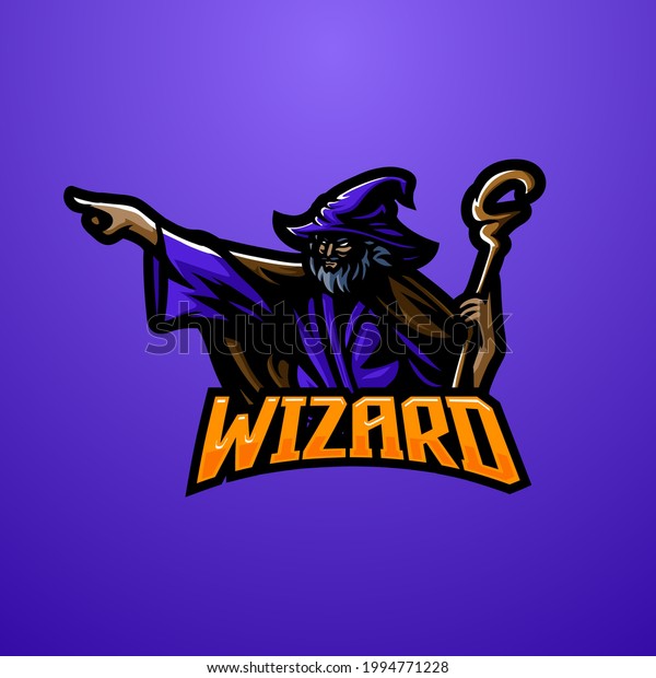 Illustration Vector Graphic Wizard Mascot Logo Stock Vector (Royalty ...