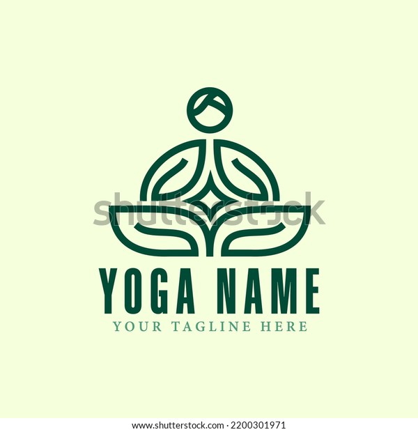 Illustration Vector Graphic Yoga Green Leaf Stock Vector (Royalty Free ...