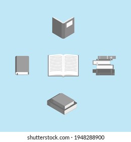 Illustration Vector Grayscale Books Stock Vector (Royalty Free ...