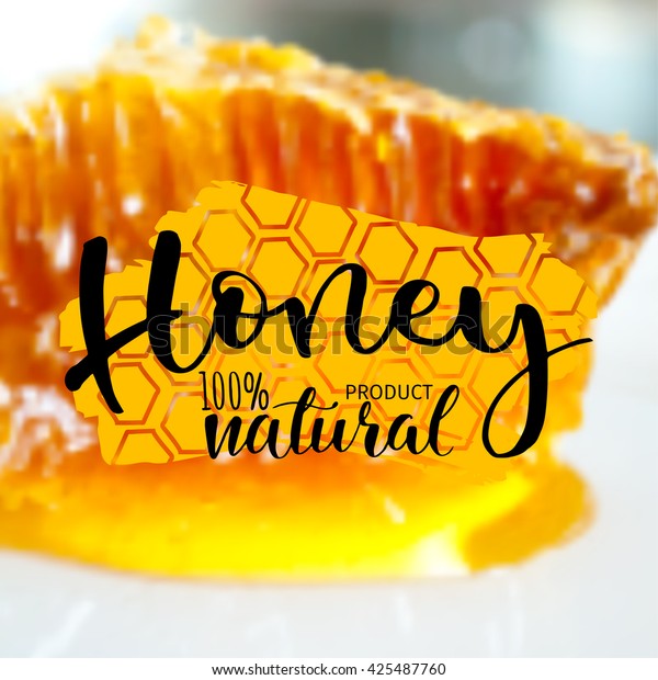 Illustration Vector Hand Drawn Writing Honey Stock Vector (Royalty Free ...