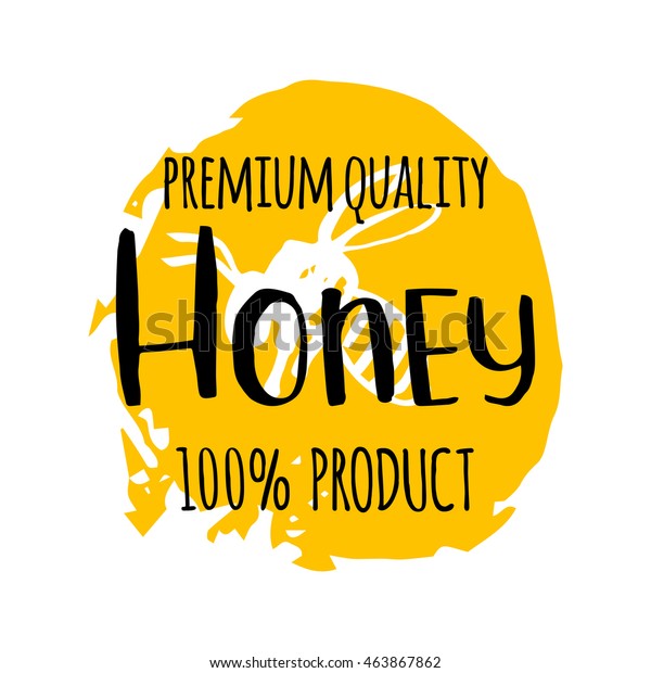 Illustration Vector Hand Drawn Writing Honey Stock Vector (Royalty Free ...