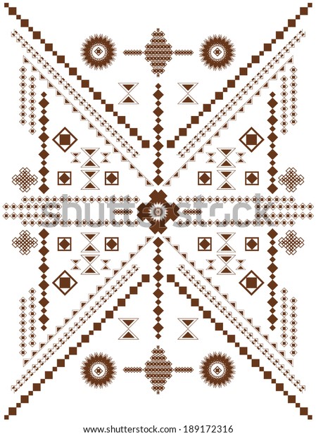Illustration Vector Handmade Drawing Aztec Design Stock Vector (Royalty ...