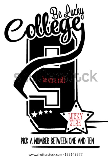 Illustration Vector Handmade Drawing College Number Stock Vector ...