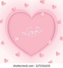 Illustration Vector Heart Frame Design Love Stock Vector (Royalty Free ...