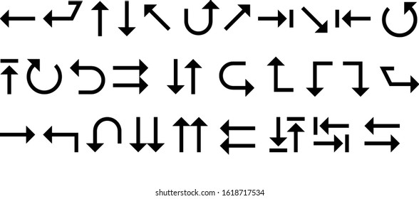 Illustration Vector Icons Arrows Every Directions Stock Vector (Royalty ...