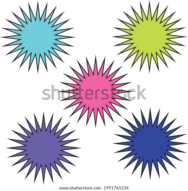 Illustration Vector Vector Image Star Needle Stock Vector (Royalty Free ...