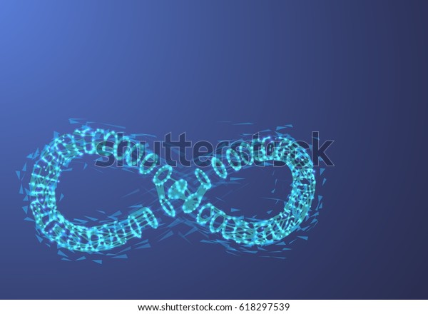Illustration Vector Infinity Symbol Future Technology: vector de stock ...