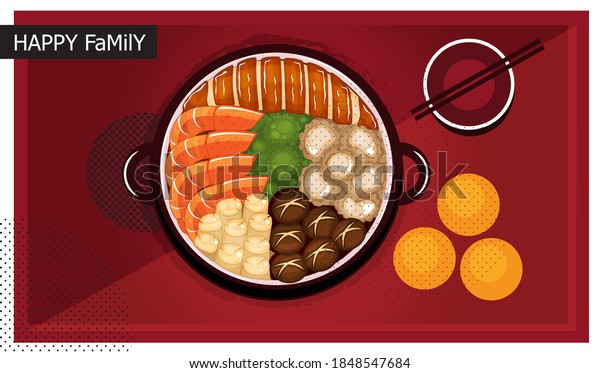 Illustration Vector Isolated Big Hot Pot Stock Vector (Royalty Free ...