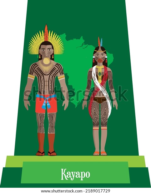 Illustration Vector Isolated Brazilian Native People Stock Vector ...