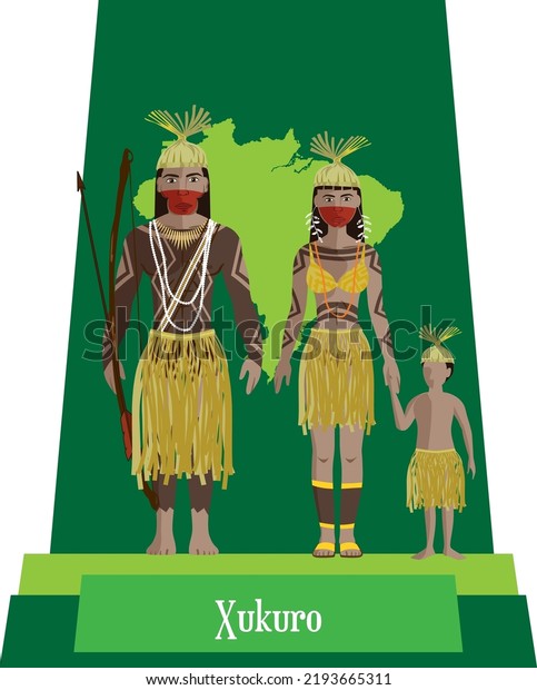 Illustration Vector Isolated Brazilian Native People Stock Vector ...