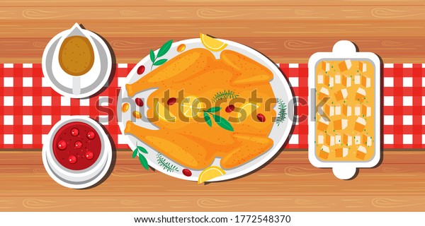 Illustration Vector Isolated Cartoon Traditional Roast Stock Vector ...