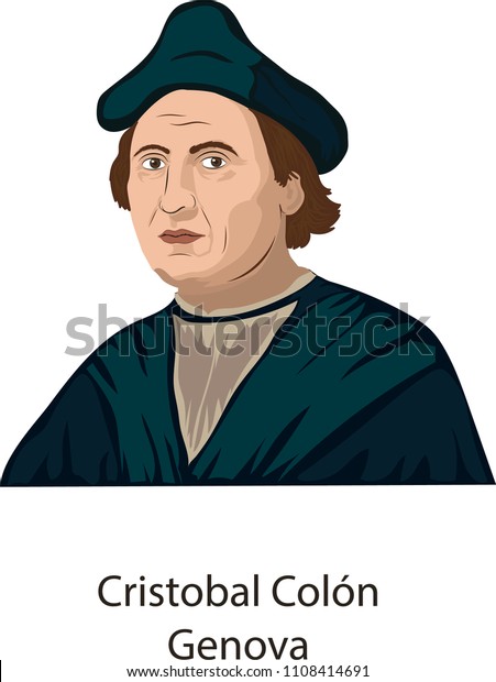 Illustration Vector Isolated Cristobal Colon Genova Stock Vector ...