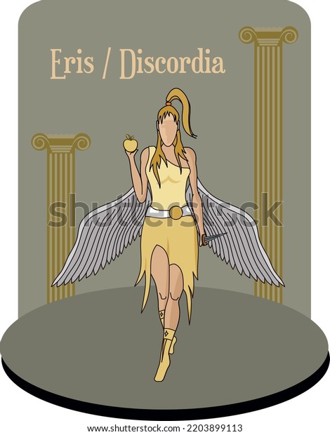 Illustration Vector Isolated Goddess Eris Discord Stock Vector (Royalty ...