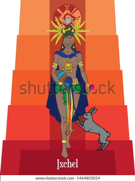Illustration Vector Isolated Mayan Mythical God Stock Vector (Royalty ...